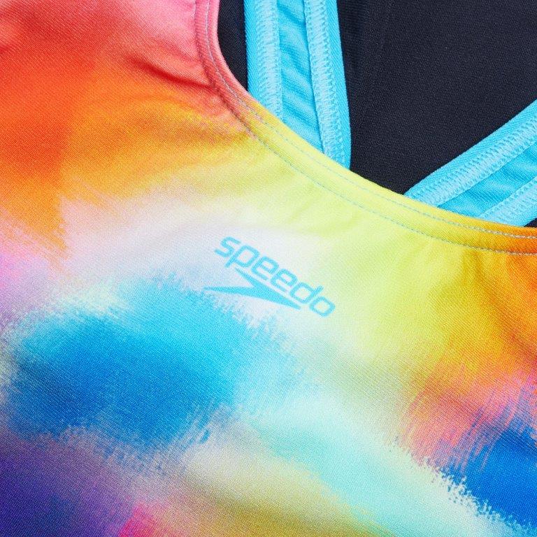 Girls Placement Splashback Navy/Blue/Red – SQ Swim Shop